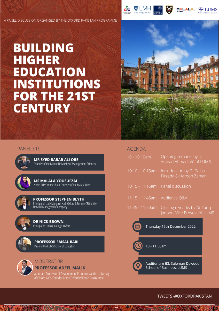 Panel Discussion on Building Higher Education Institutions for 21st ...
